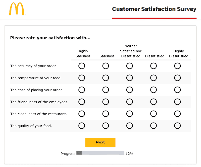 McDVoice.com - McDonald's Survey (START NOW)